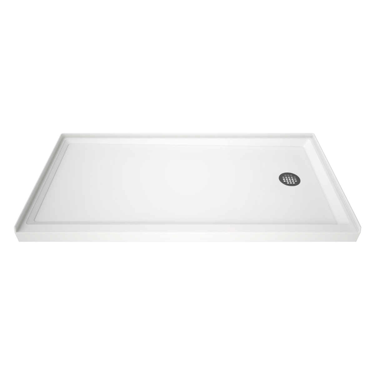LuxShower 30 In Depth x 60 In Width Right Round Drain Low Threshold ...