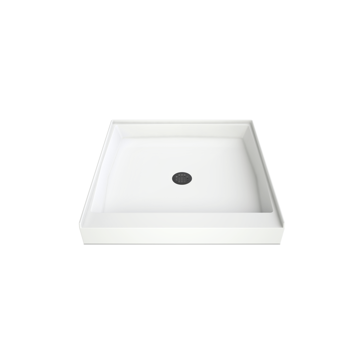 LuxShower 36 In Depth x 36 In Width Center Round Drain Standard ...