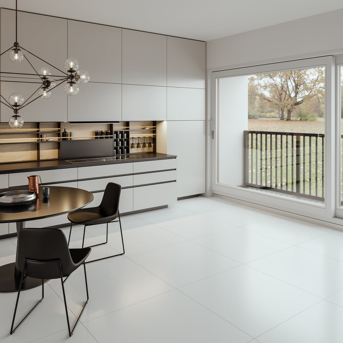 Nord Polished 24 In x 24 In Solid Color Porcelain Field Floor Tile ...