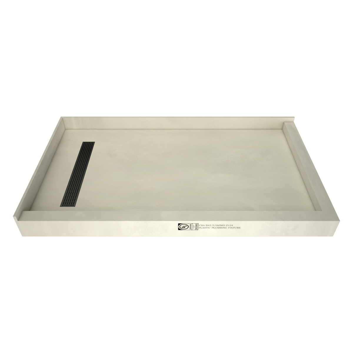 Redi Trench® 30 In x 48 In Right Dual Curb Corner Shower Pan with Left ...