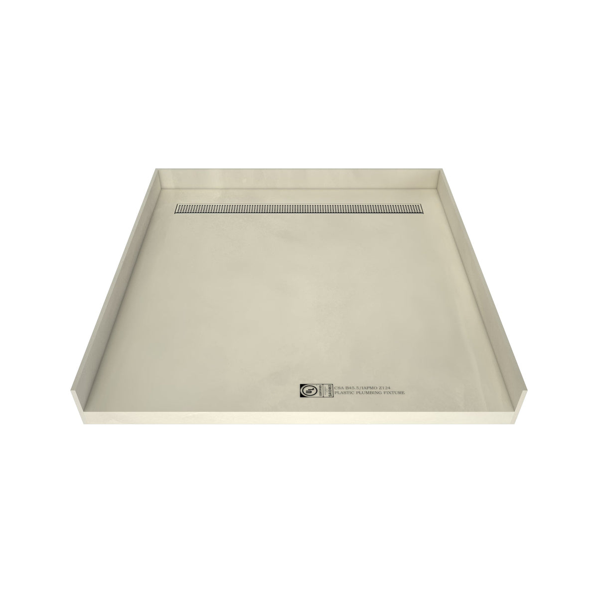 Redi Trench® 48 In x 48 In Barrier Free Shower Pan with Back Drain and ...