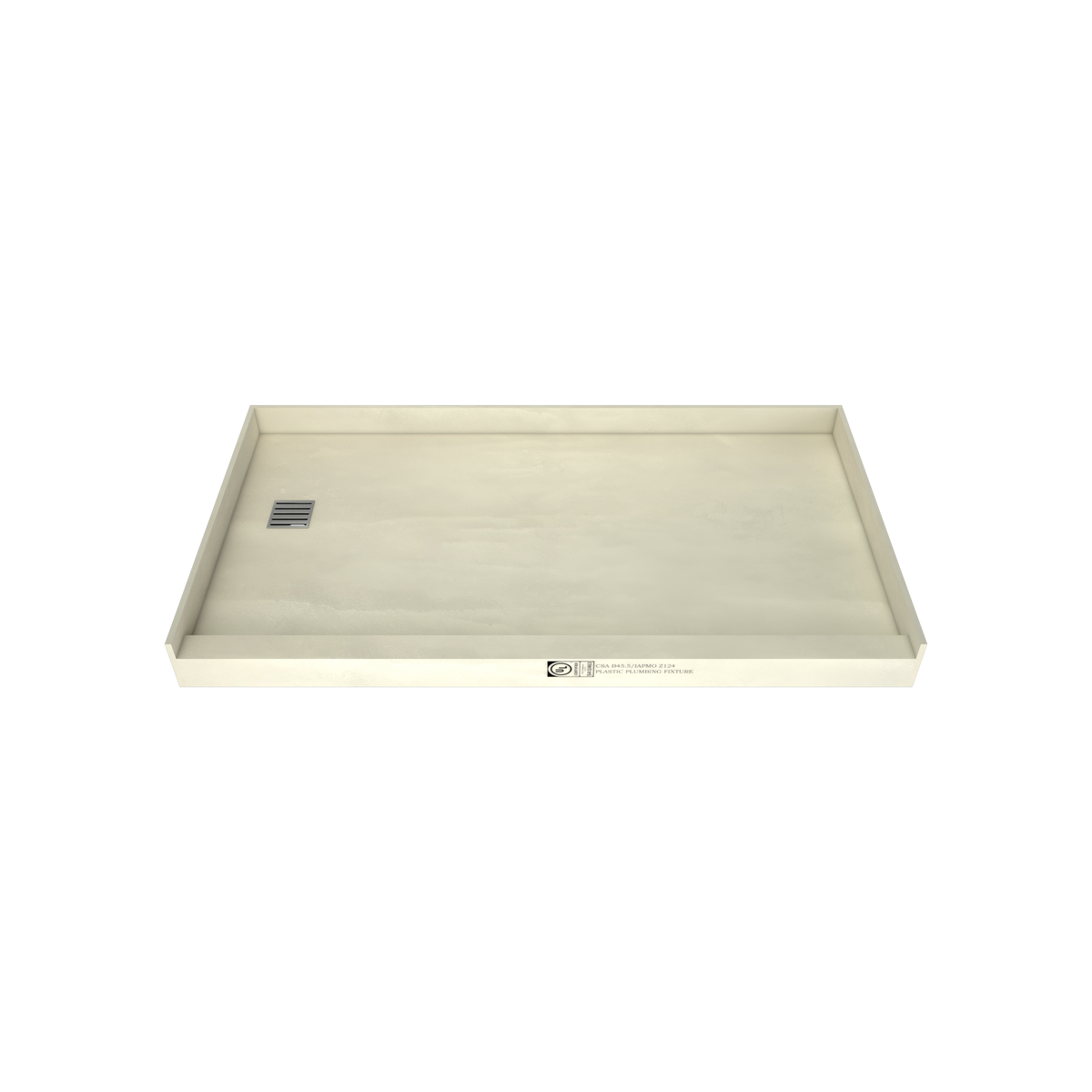 Redi Base® 32 In x 60 In Single Curb Tileable Shower Pan Base with Left ...