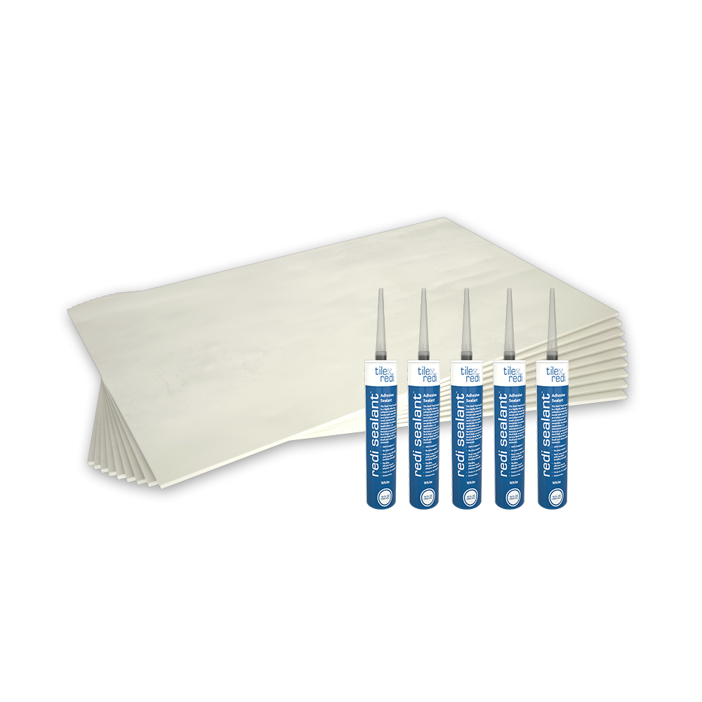 Redi Wall board kit includes 9 wall boards 36" x 60" and 5 tubes of ...