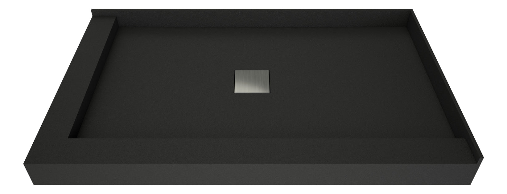 Wonder Drain 34 In x 60 In Left Dual Curb Corner Shower Pan with Center ...