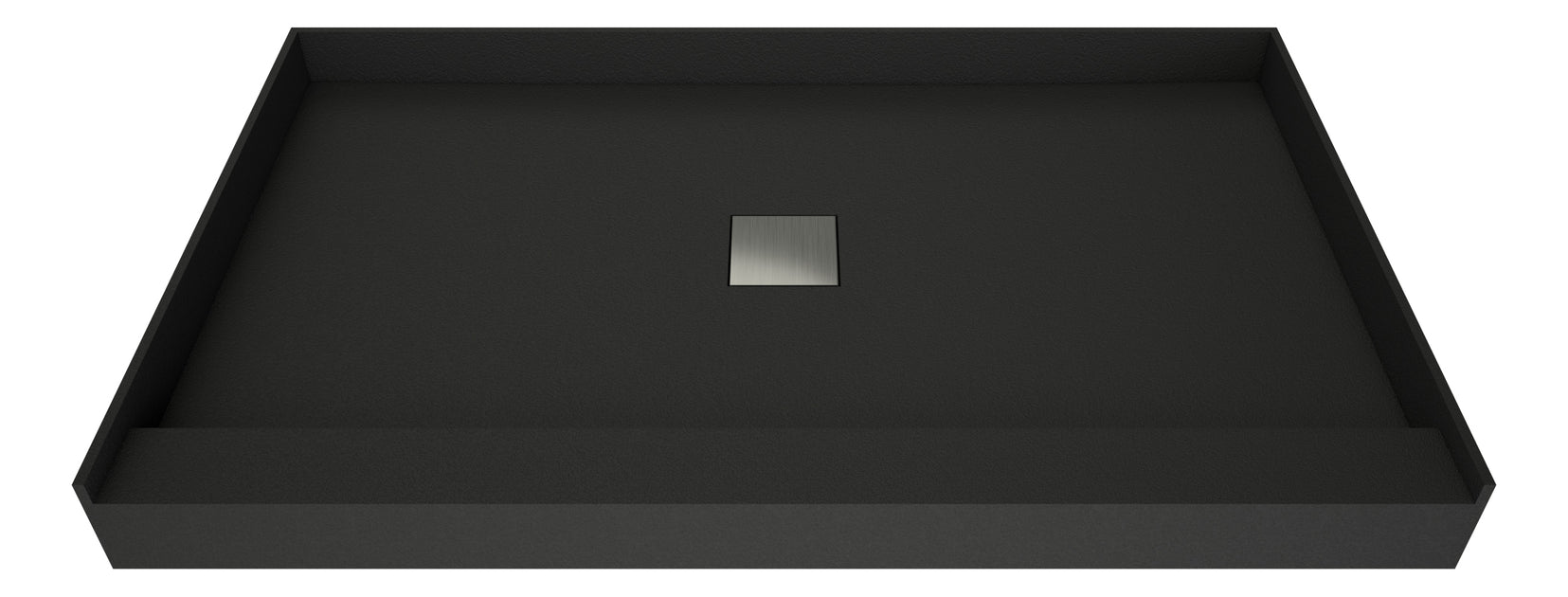 Wonder Drain 42 In x 48 In Single Curb Shower Pan with Center Drain and ...