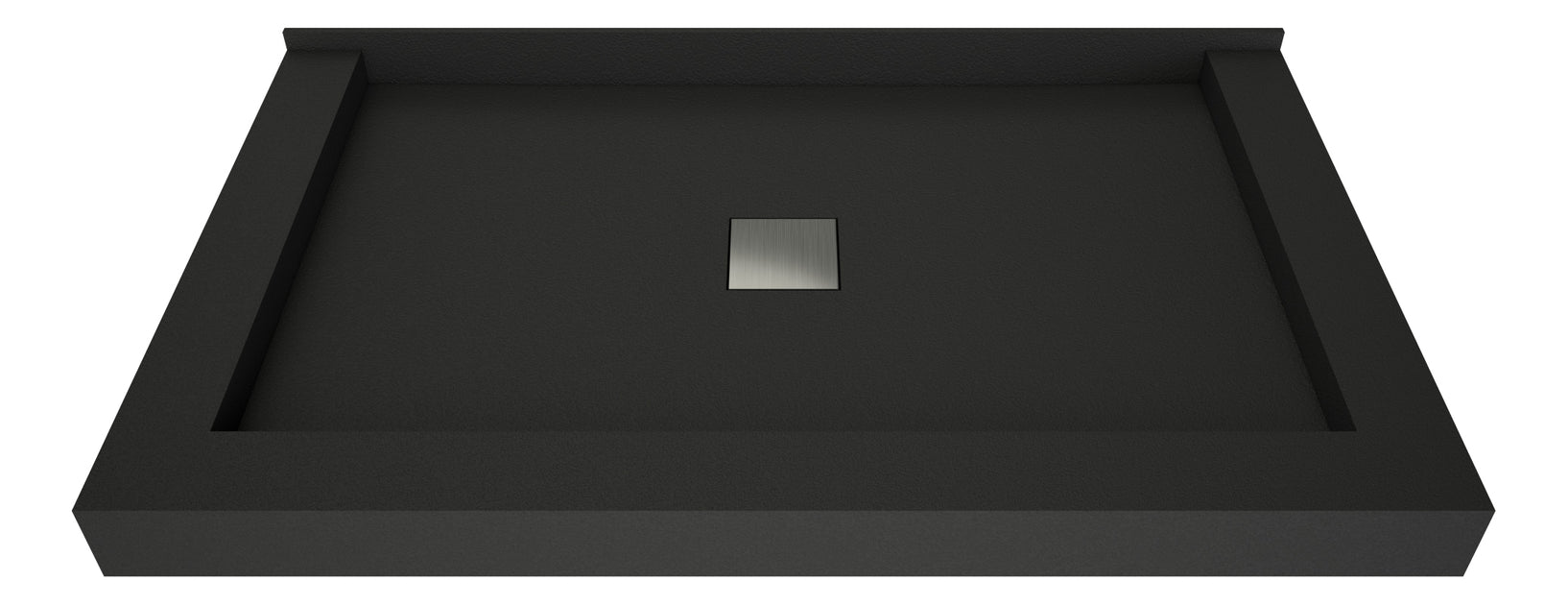 Wonder Drain 36 In x 42 In Triple Curb Shower Pan with Center Drain and ...