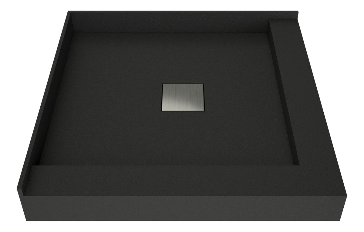 Wonder Drain 42 In x 42 In Right Dual Curb Corner Shower Pan with ...