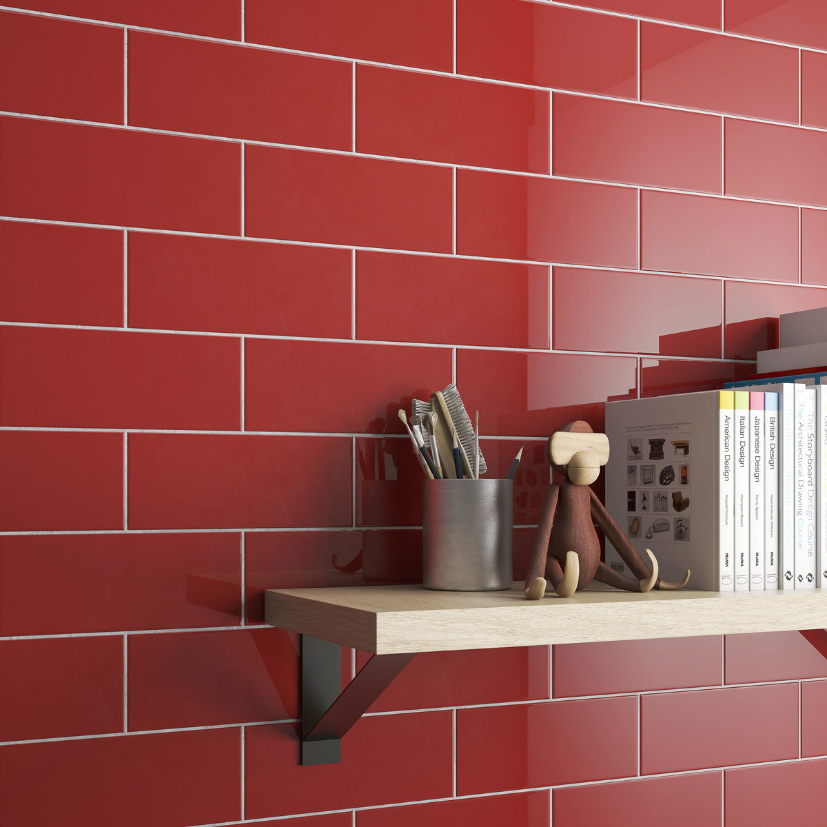 Tone Collection Glossy 4.25 In x 10 In Solid Color Ceramic Field Wall ...
