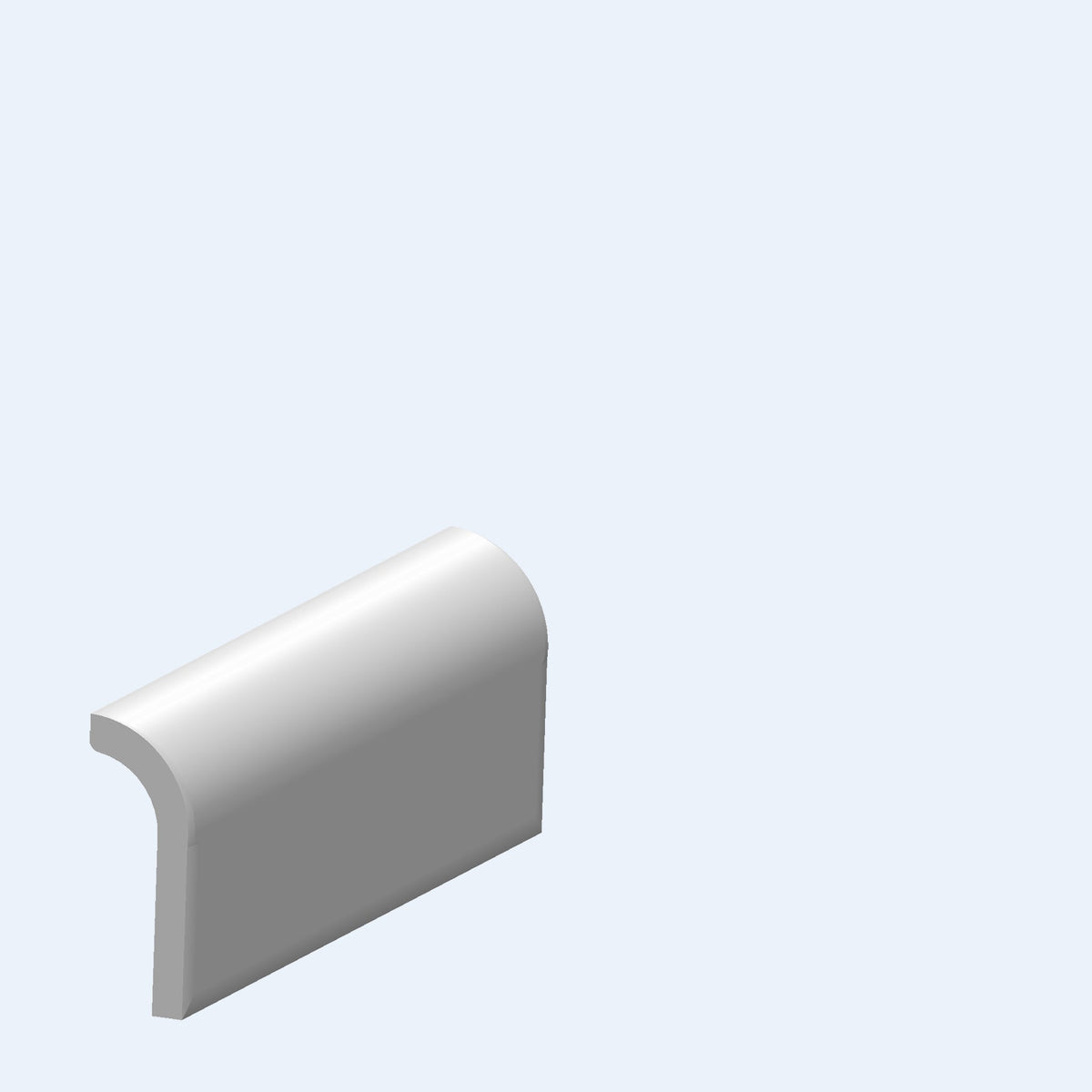 Tone Collection Matte 2 In x 6 In Solid Color Ceramic Radius Bullnose ...
