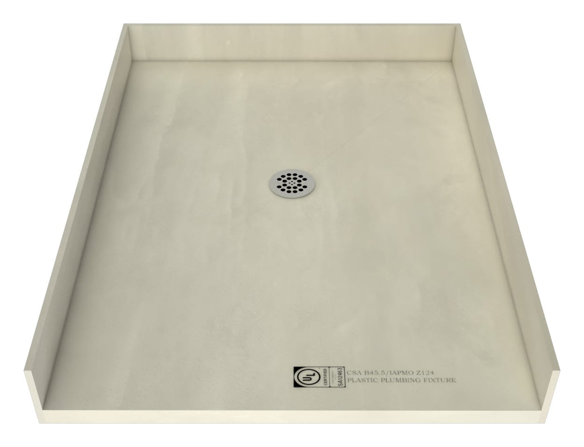 Redi Free® 44 In x 38 In Barrier Free Shower Pan with Center Drain and ...
