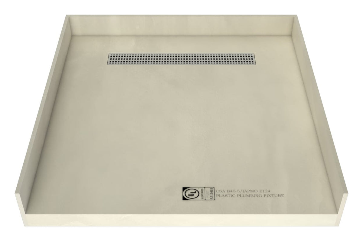 Redi Trench® 45 In x 48 In Barrier Free Shower Pan with Back Drain and ...