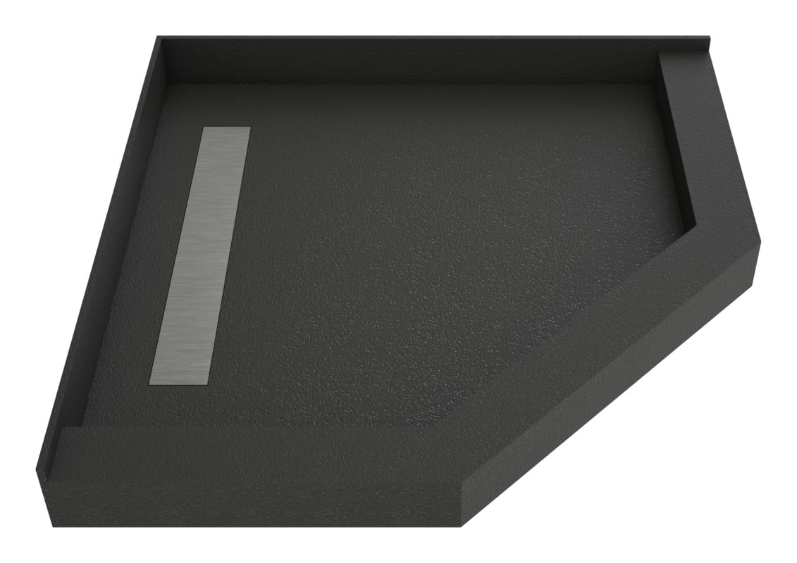 Redi Neo® 40 In x 40 In Neo Angle Corner Shower Pan with Left Drain and ...