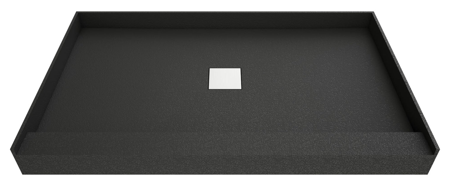 Wonder Drain Shower Pan, 37 x 60, Center Tileable Drain, Single Curb ...