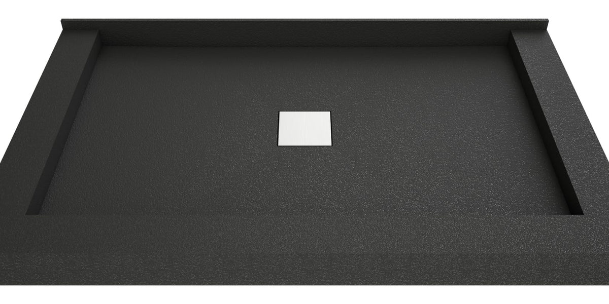 Wonder Drain Shower Pan, 36 x 42, Center Square Drain, Tileable Grate ...