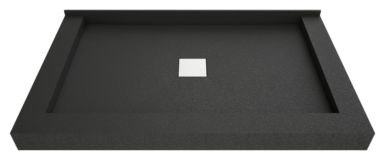 Wonder Drain Shower Pan, 36 x 42, Center Square Drain, Tileable Grate ...